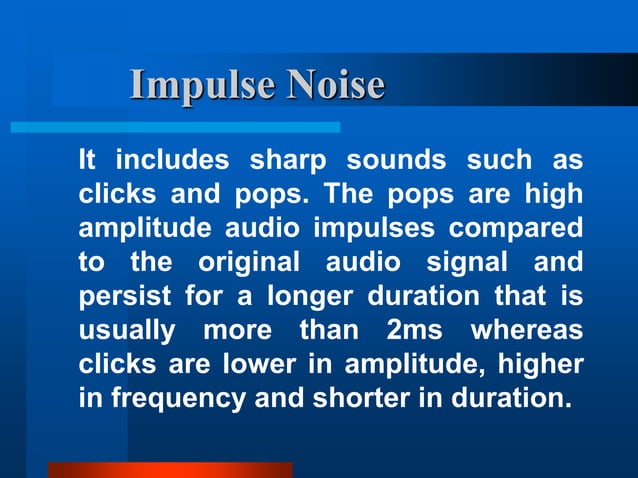 Audio noise reduction techniques | PPTX