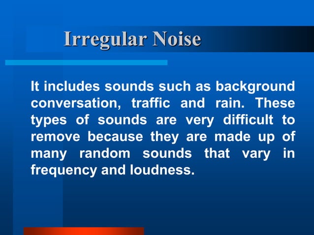 Audio noise reduction techniques | PPTX