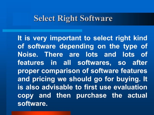 Audio noise reduction techniques | PPTX