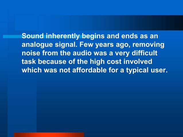 Audio noise reduction techniques | PPTX