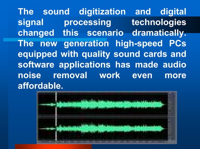 Audio noise reduction techniques | PPTX