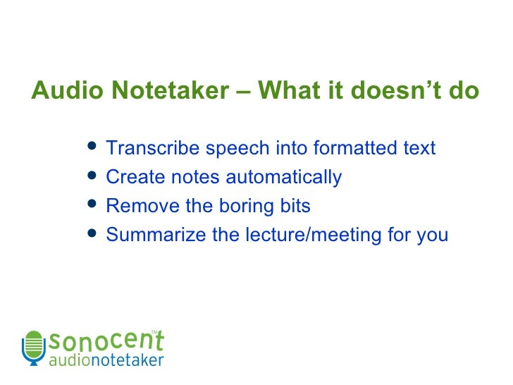 Audio notetaker - sharetery