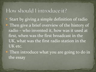 Audio production essay New Version | PPT