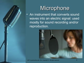 Audio Recording Vocabulary | PPT