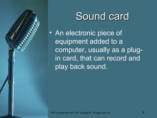 Audio Recording Vocabulary | PPT