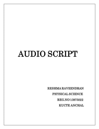 Audio script | DOCX | Science