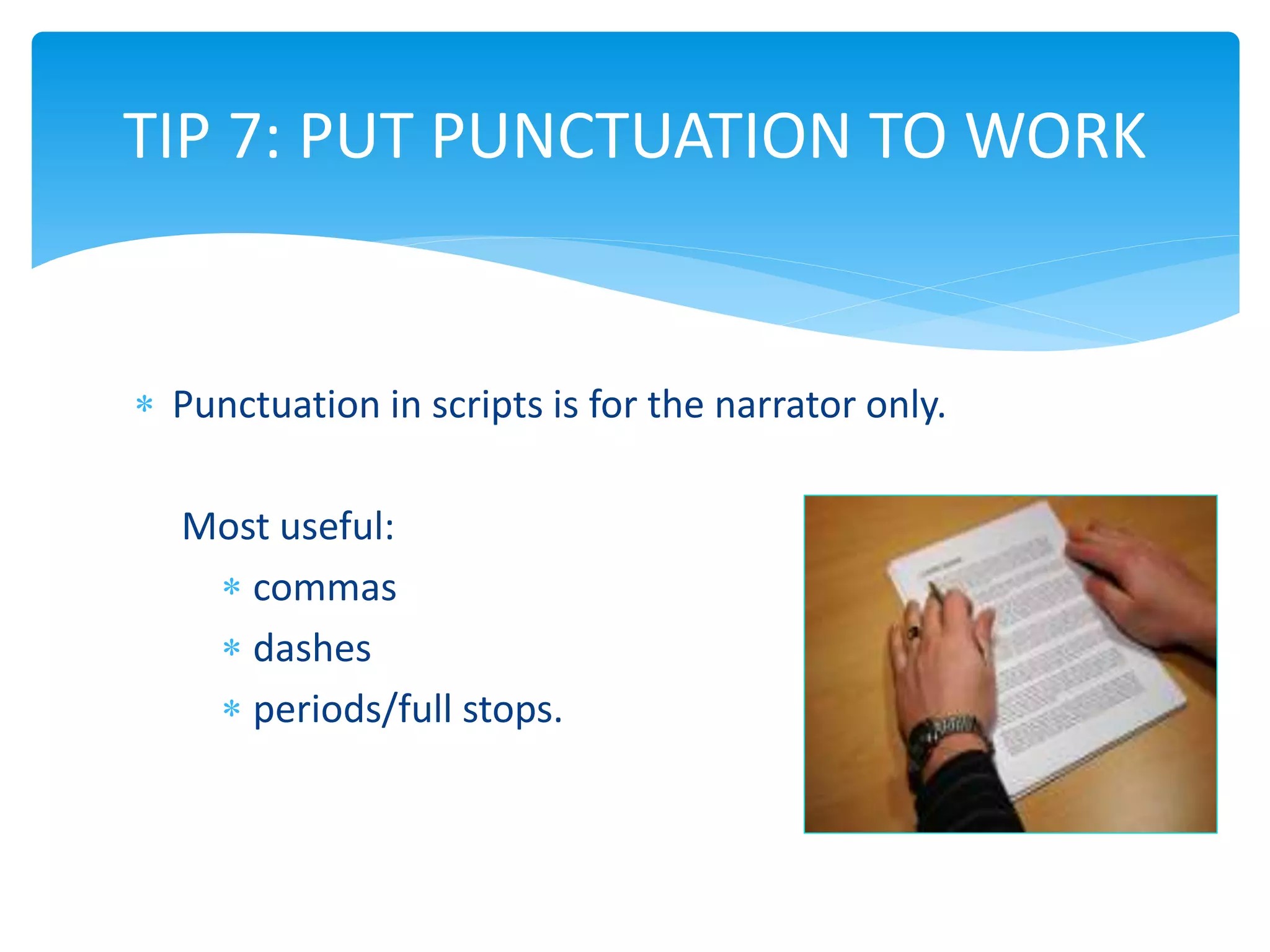 Audio script writing guide | PPTX