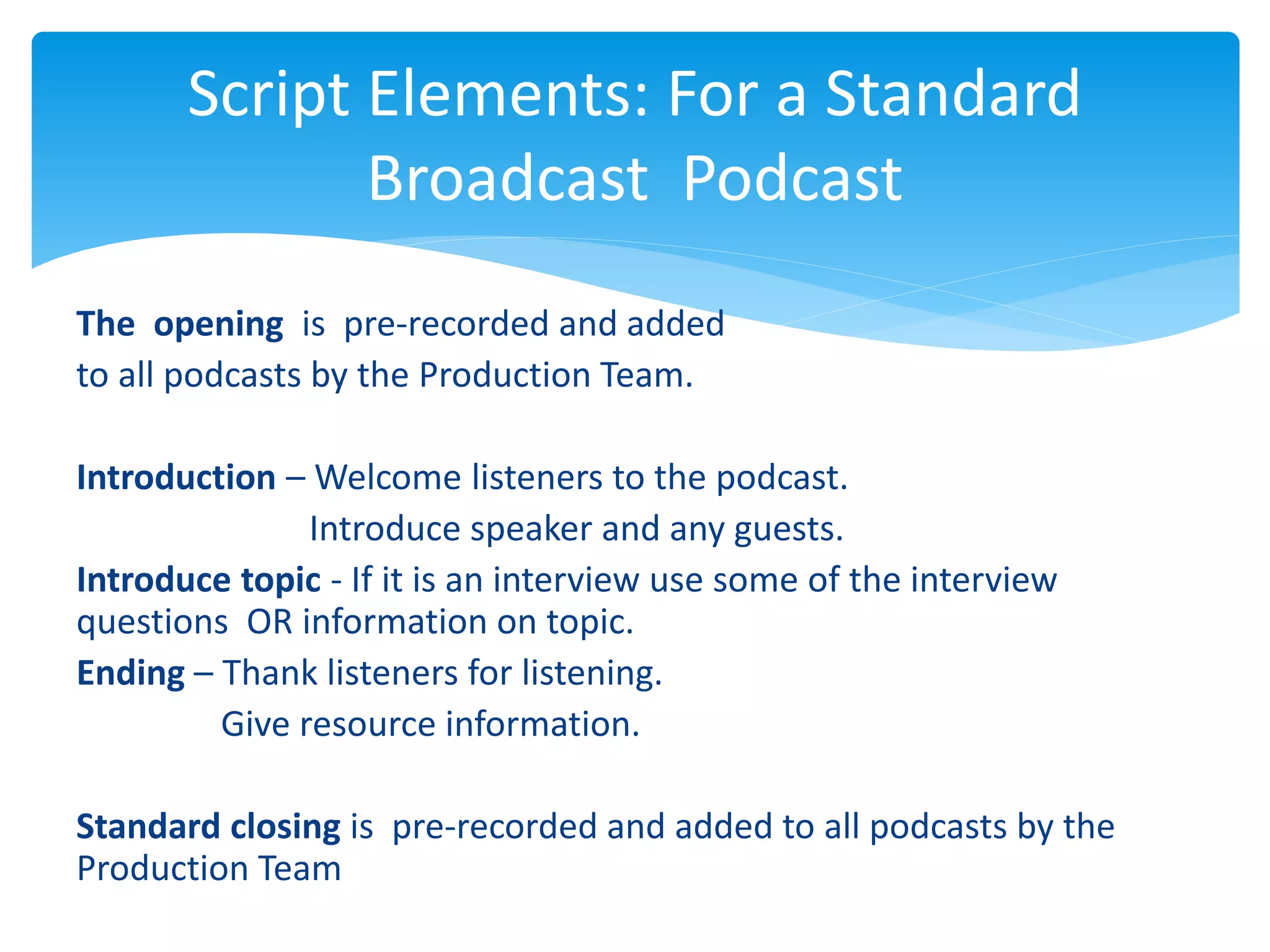 Audio script writing guide | PPTX