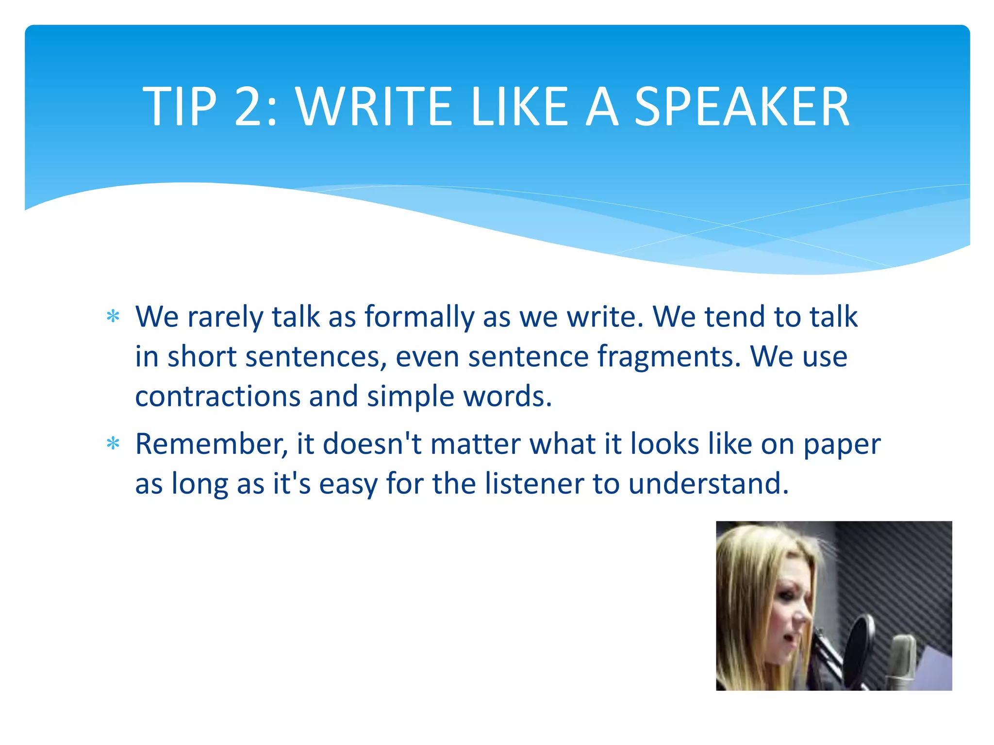 Audio script writing guide | PPTX