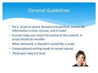 Audio script writing guide | PPTX