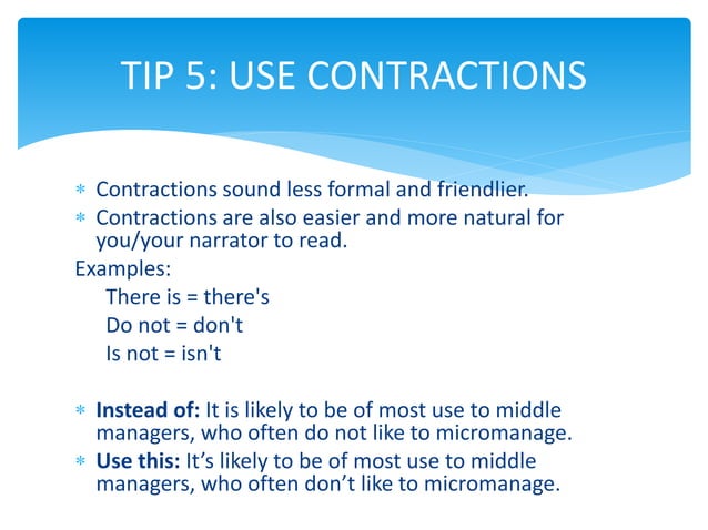 Audio script writing guide