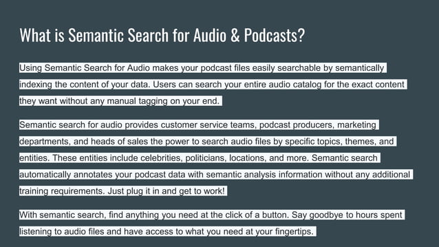 Audio sentiment analysis | PPTX | Technology & Computing