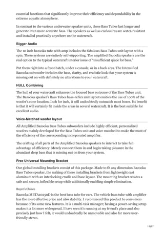 Best Bass Tube for Cars with Amplifier | PDF