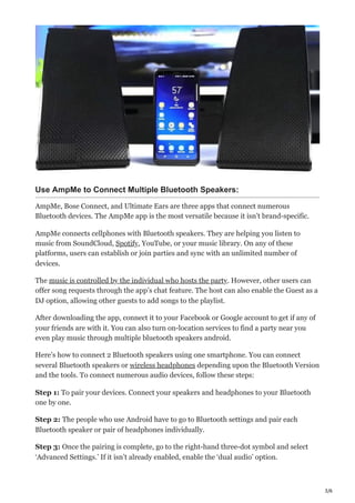 How to Connect Multiple Bluetooth Speakers to Android Apps | PDF