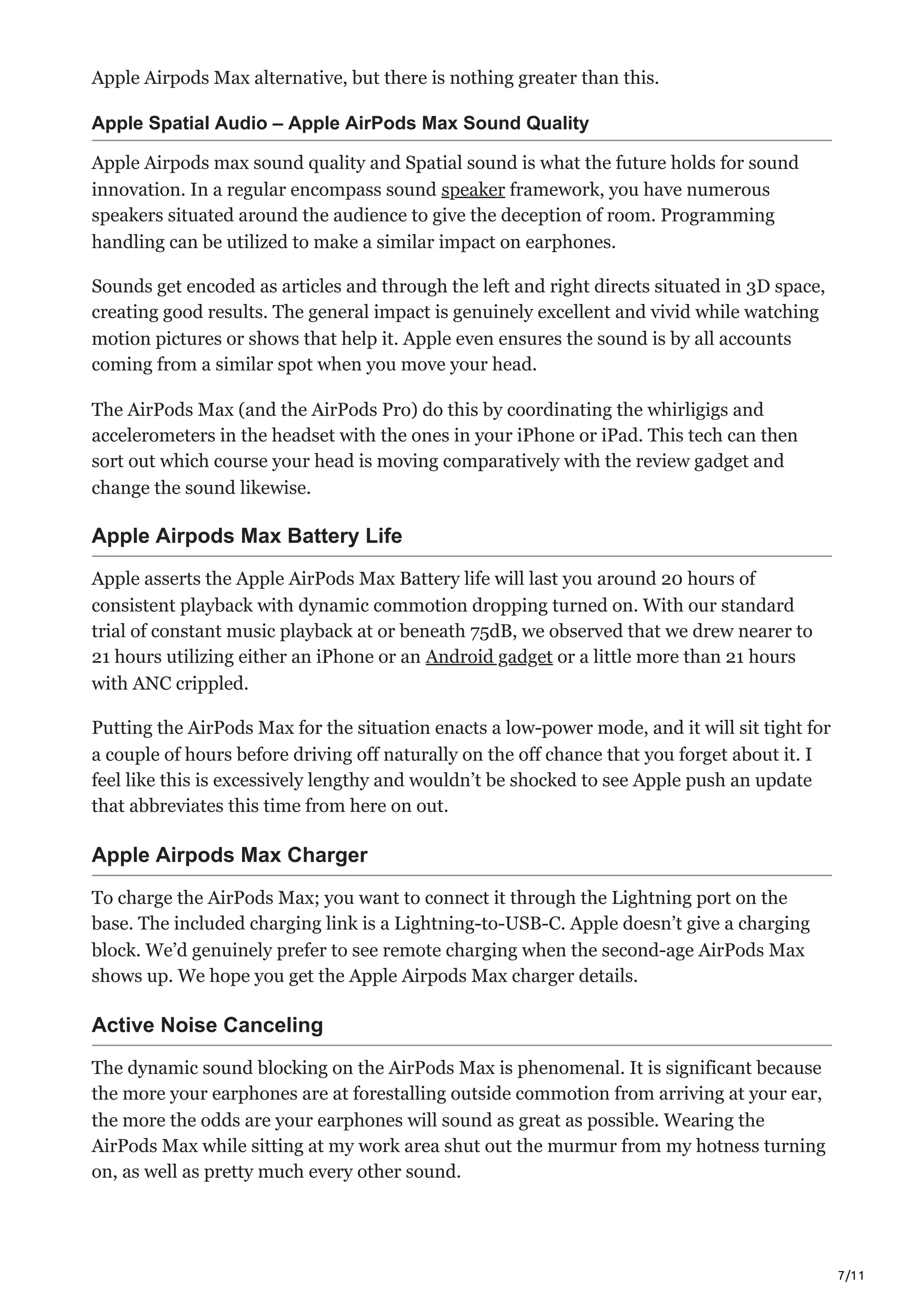 Apple AirPods Max Review Specs Sound Quality amp Battery | PDF