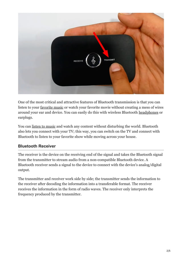 How Does Bluetooth Transmitter and Receiver Works | PDF