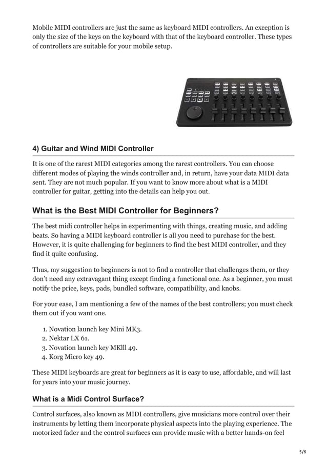 What is a MIDI ControllerKeyboard What It Does amp Types.pdf