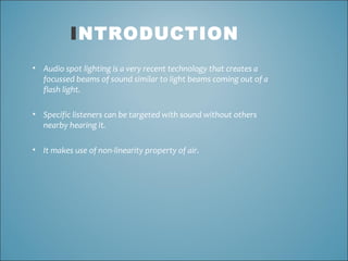 Audio spotlighting | PPT