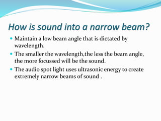 Audio spotlighting | PPT