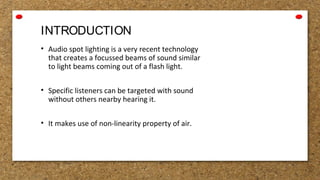 Audio spotlighting | PPS