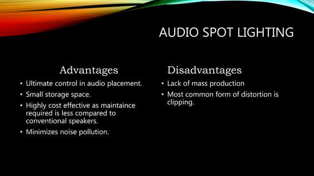 Audio spotlighting | PPTX