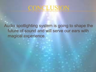 Audio spotlighting | PPTX