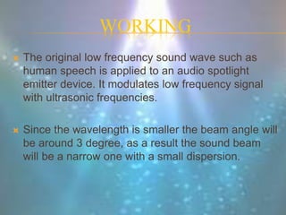 Audio spotlighting | PPTX