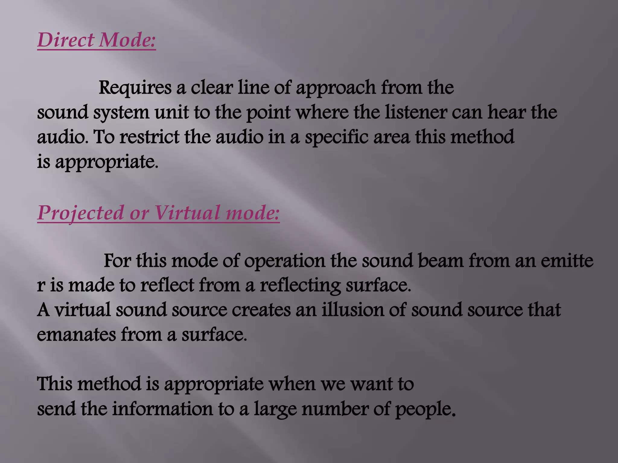 Audio spotlighting ppt | PPTX