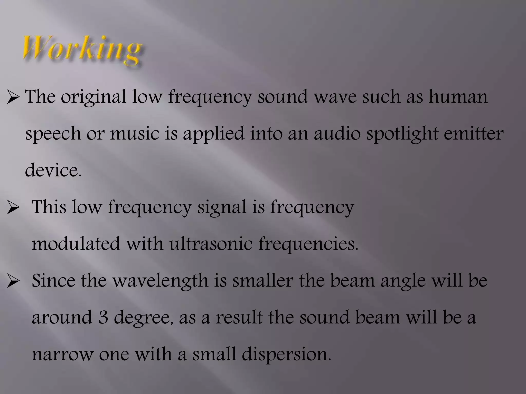 Audio spotlighting ppt | PPTX