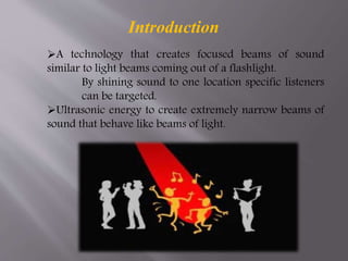 Audio spotlighting ppt | PPTX