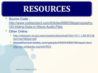 Audio steganography - LSB | PPTX | Digital Audio | Computer Software ...