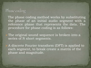 Audio steganography | PPTX