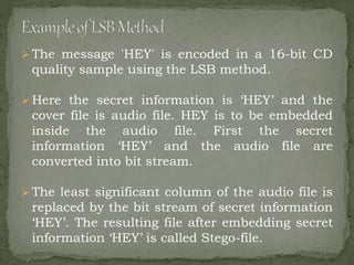 Audio steganography | PPTX