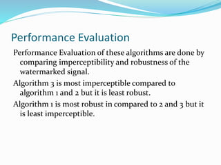 Audio steganography algorithms | PPTX
