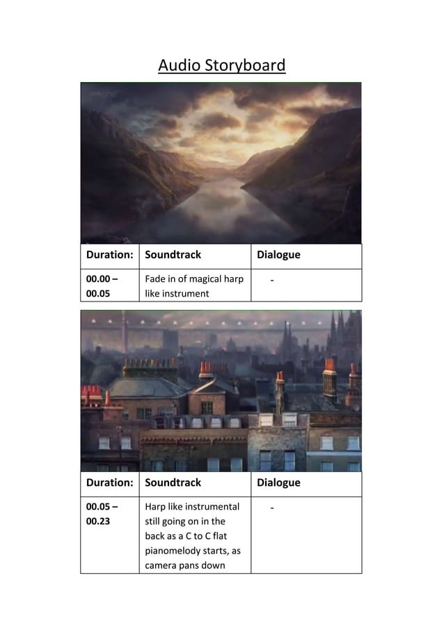 Audio Storyboard | DOCX