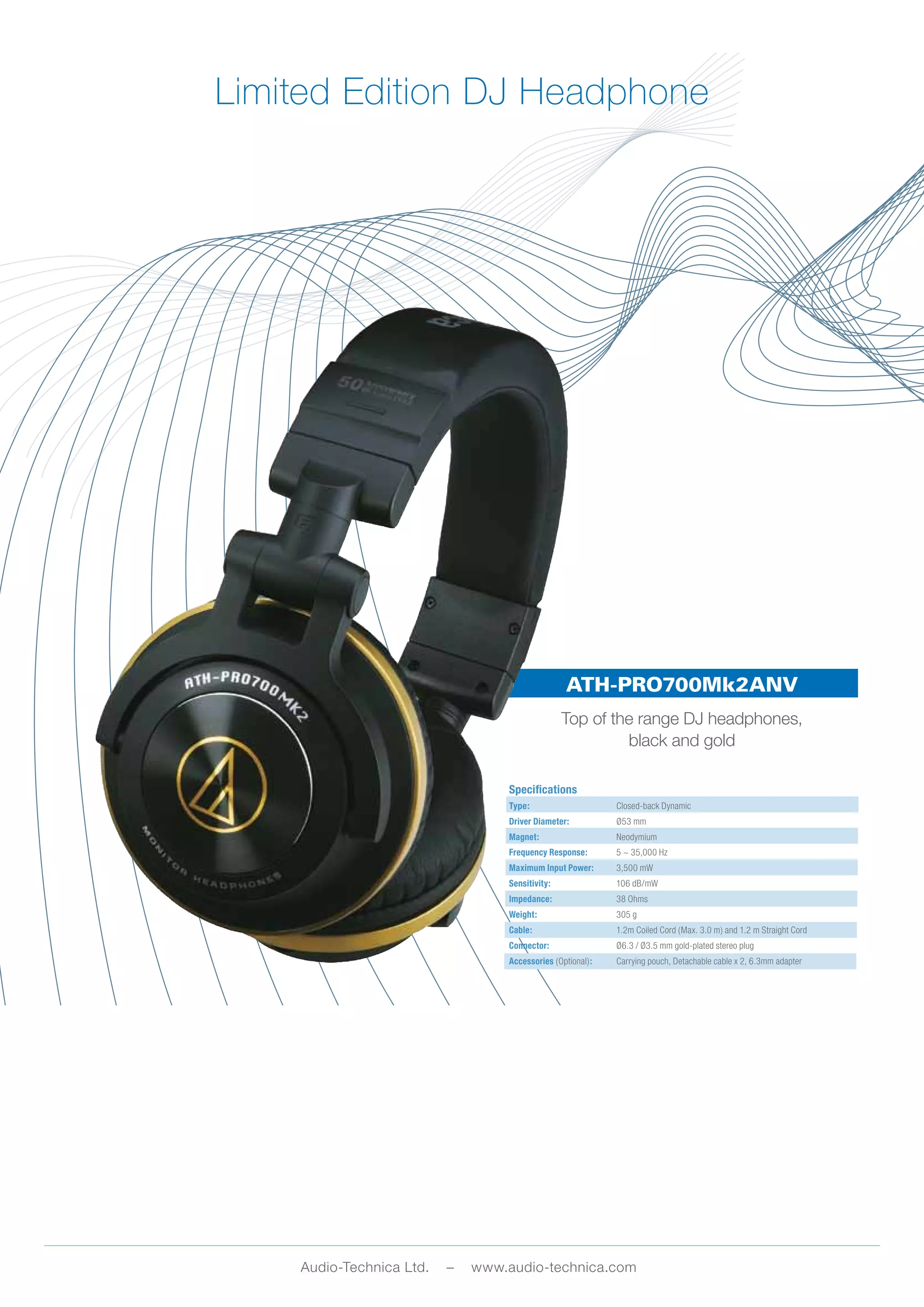 Audio Technica 50th anniversary pro audio products | PDF