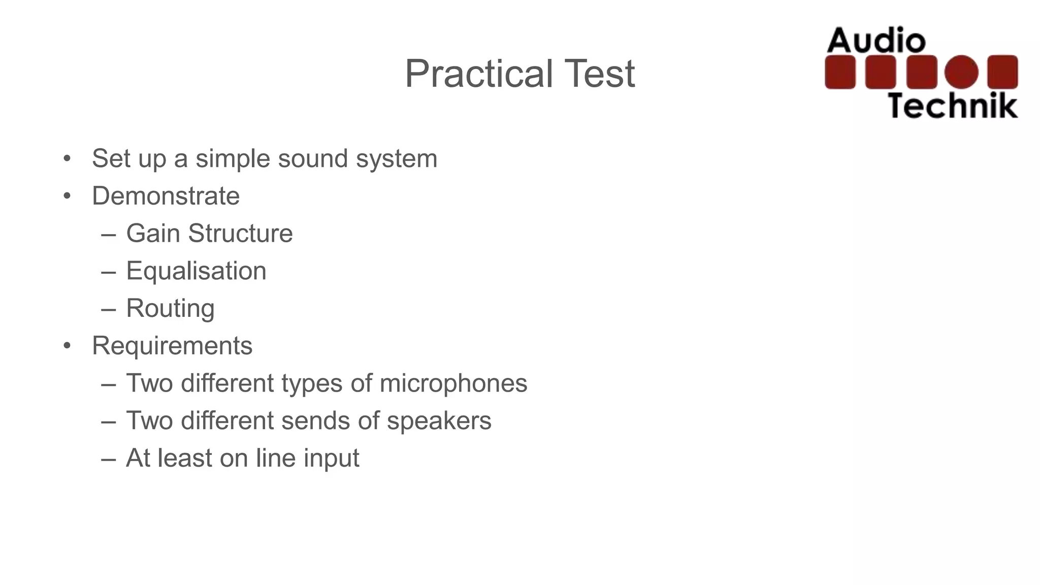 Sound Basics with Audio Technik | PPT