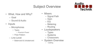 Sound Basics with Audio Technik | PPT