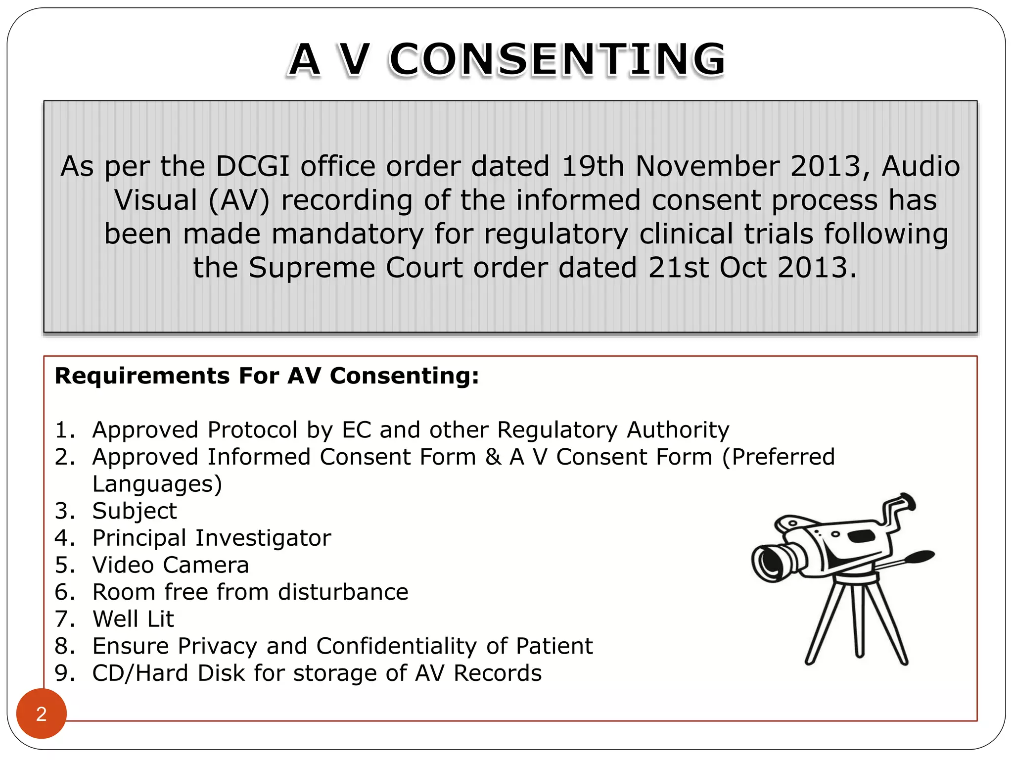 Audio video consenting process and role of CRC or PI during av ...