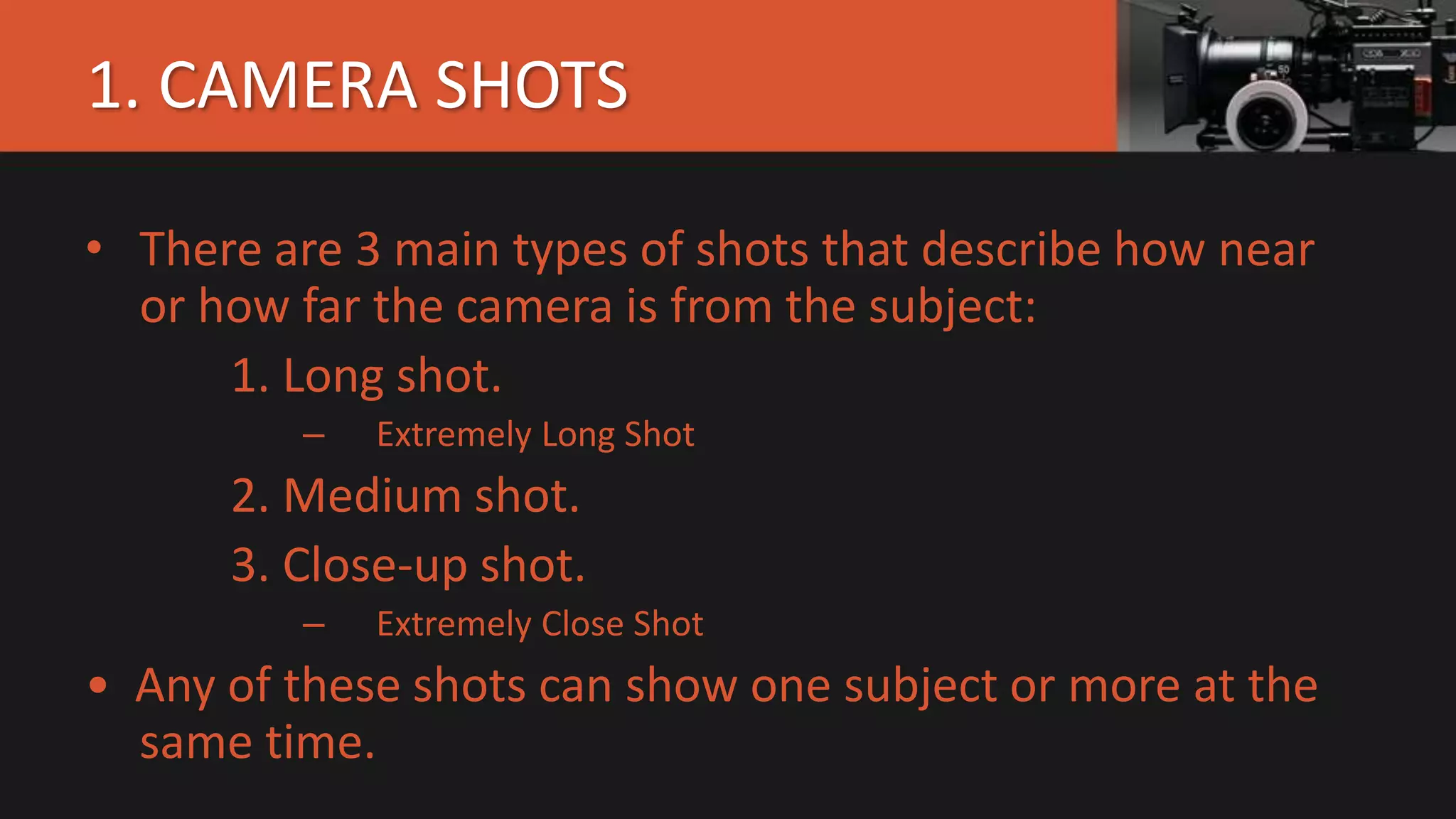 Camera Movements , Angles & Shots | PPTX