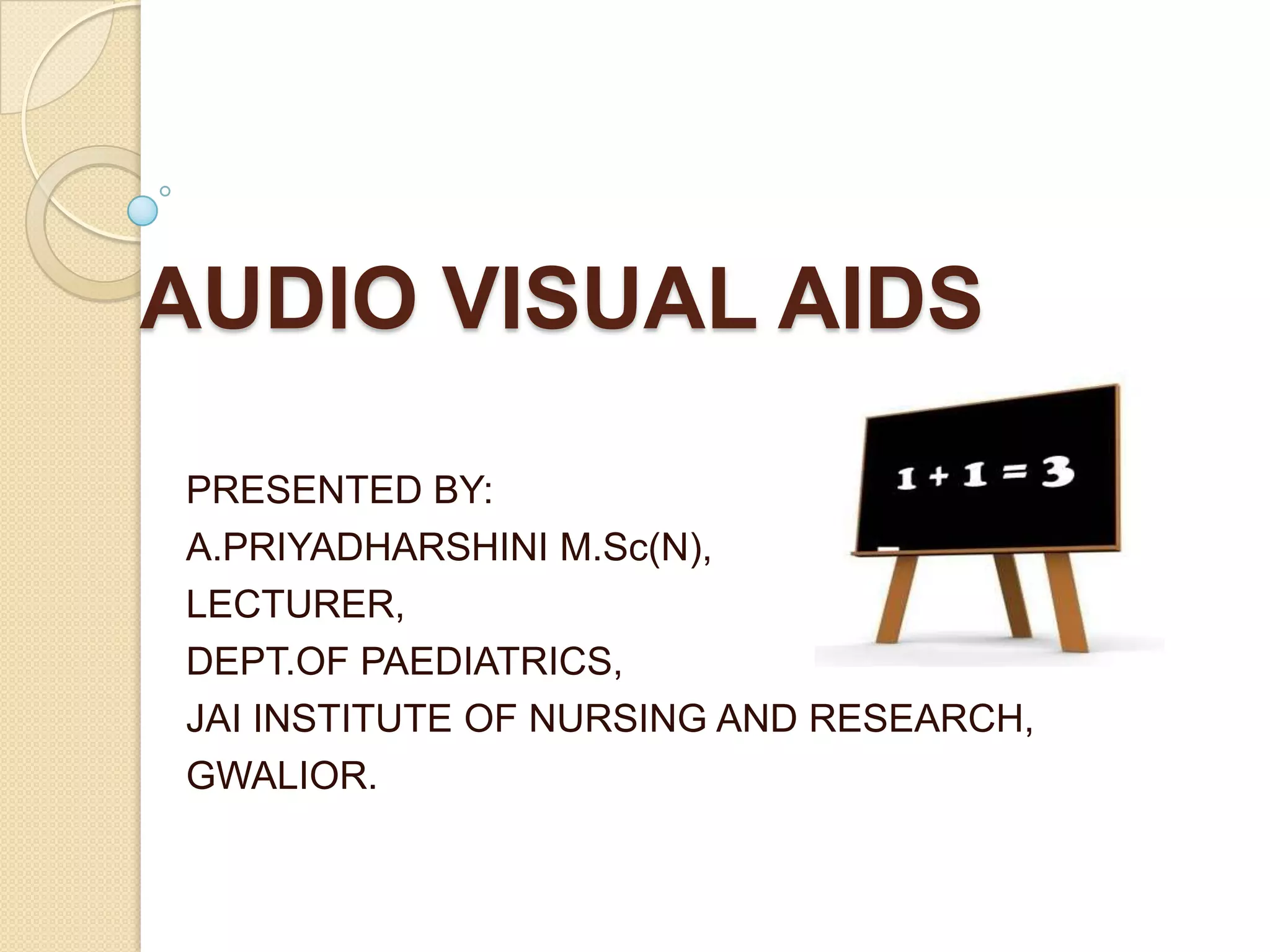 Audio visual aids | PPTX