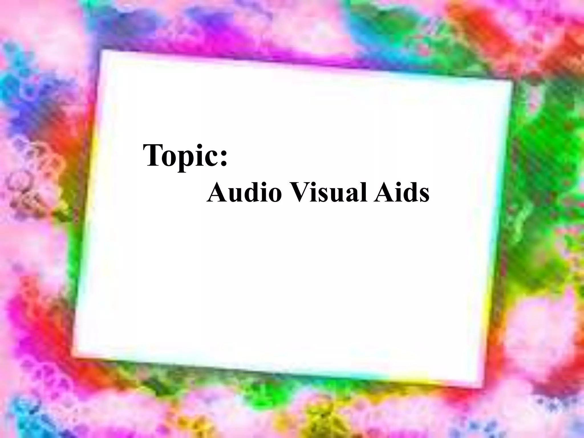 Audio visual aids | PPTX