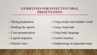 ROLE OF AUDIO-VISUAL AIDS AND COMPUTERS IN ORAL PRESENTATION | PPTX