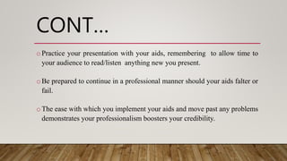 ROLE OF AUDIO-VISUAL AIDS AND COMPUTERS IN ORAL PRESENTATION | PPTX