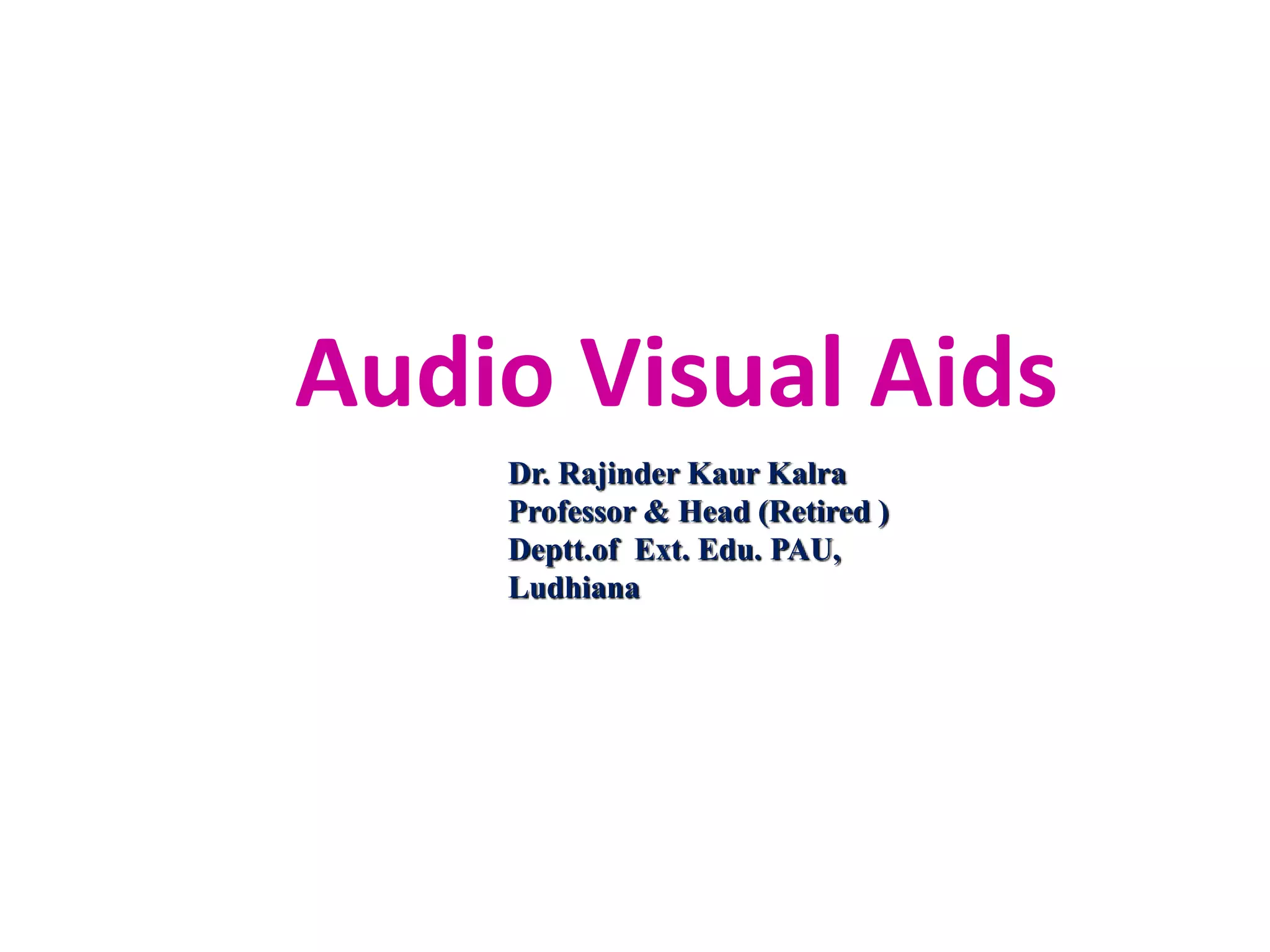 Audio visual aids | PPT