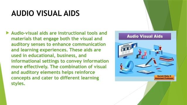 Audio visual aids its classification and advantages | PPT