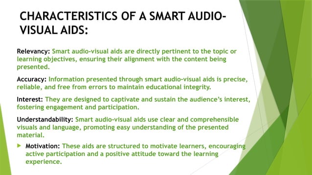 Audio visual aids its classification and advantages | PPT