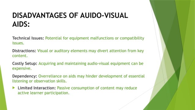 Audio visual aids its classification and advantages | PPT
