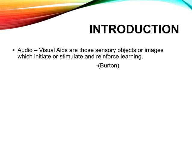 Audio visual aids ppt | PPTX | Video Production | Content Production