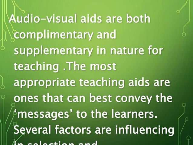 Audio visual aids presentation nursing education | PPTX | Technology ...